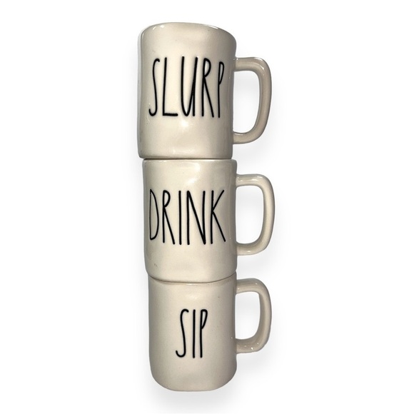 Rae Dunn | Dining | Rae Dunn Mini Expresso Cafe 3 Cups Slurp Sip Drink ...